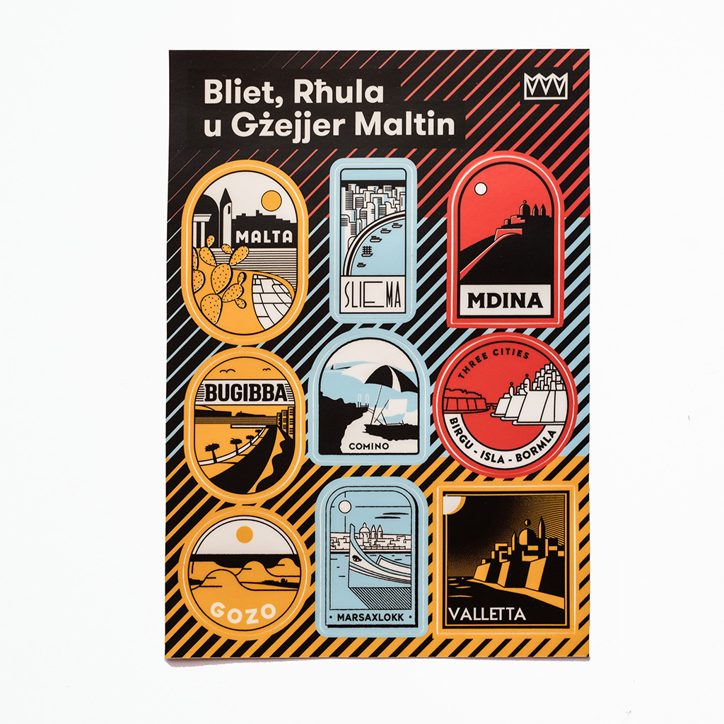 Malta Cities Sticker Sheet | Souvenirs That Don't Suck
