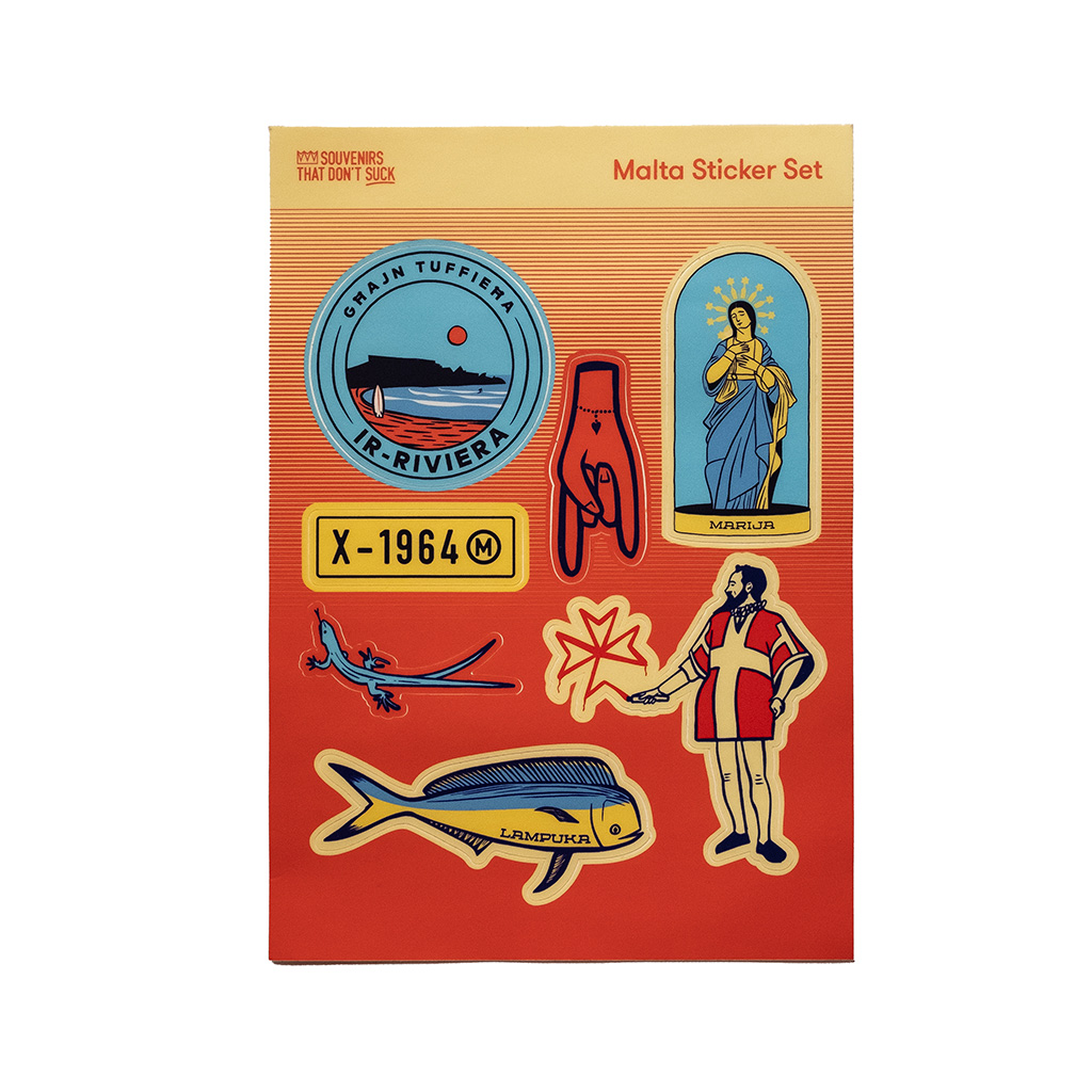 Malta Flash Designs Sticker Sheet | Souvenirs That Don't Suck